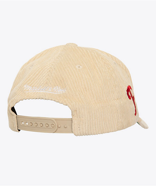 Mitchell & Ness Phillies Deadstock Cream Corduroy Snapback Hat | Zumiez