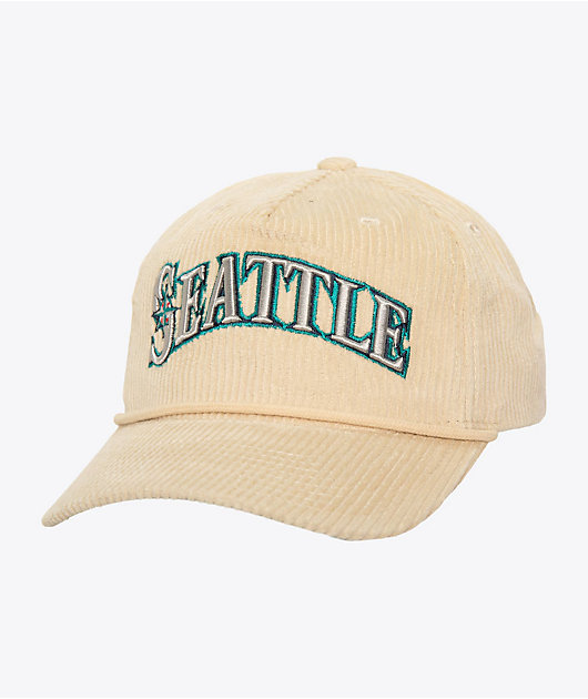 Mitchell & Ness Seattle Mariners Deadstock Cream Corduroy Snapback Hat | Zumiez