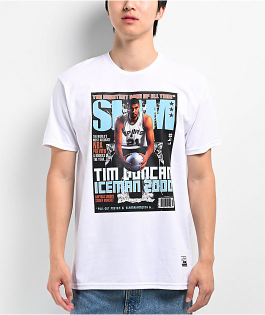 Mitchell & Ness Slam Magazine Tim Duncan Cover White T-Shirt | Zumiez