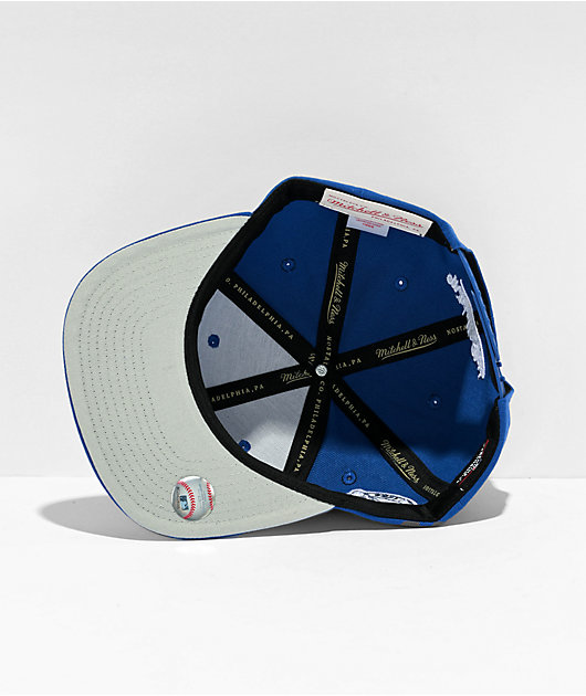 Mitchell & Ness x MLB Los Angeles Dodgers Blue Snapback Hat | Zumiez