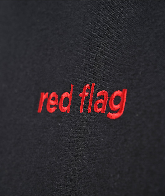 Neon Riot Red Flag Black T-Shirt | Zumiez