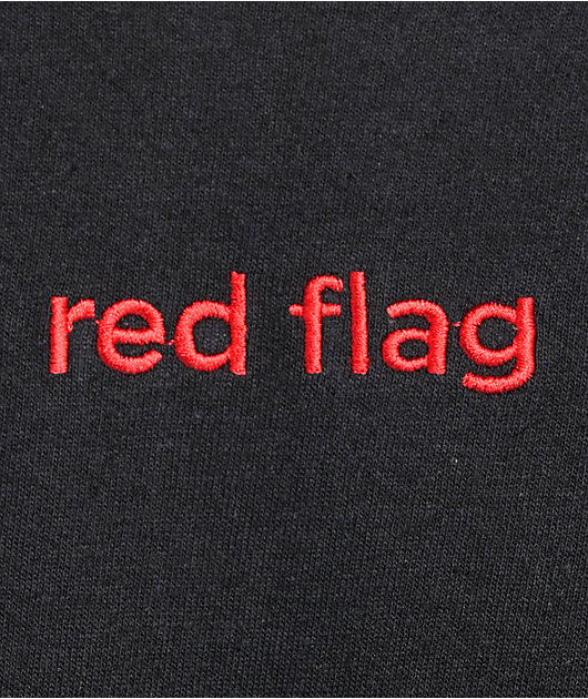 Neon Riot Red Flag Black T-Shirt | Zumiez