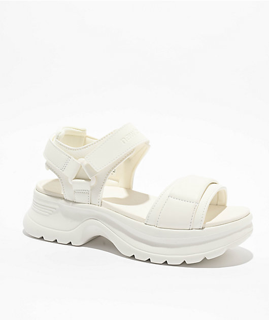 New Balance 258 Sea Salt Platform Sandals | Zumiez