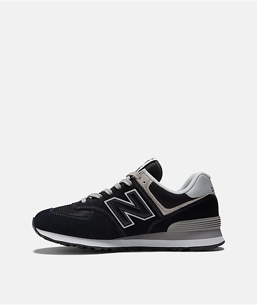 New Balance Lifestyle 574 Core Black & White Shoes | Zumiez