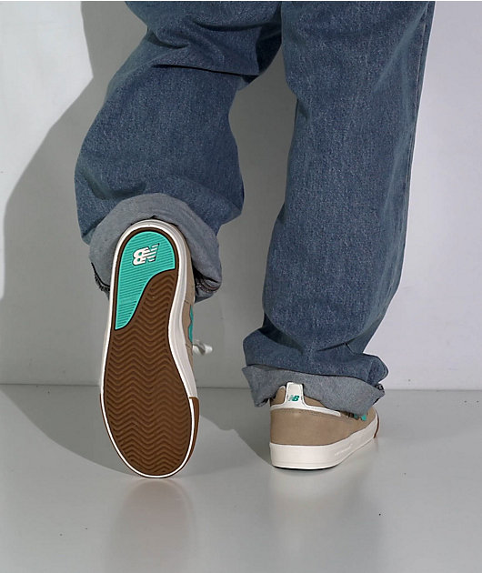 New Balance Numeric 306 Jamie Foy Tan, Teal & Gum Skate Shoes | Zumiez