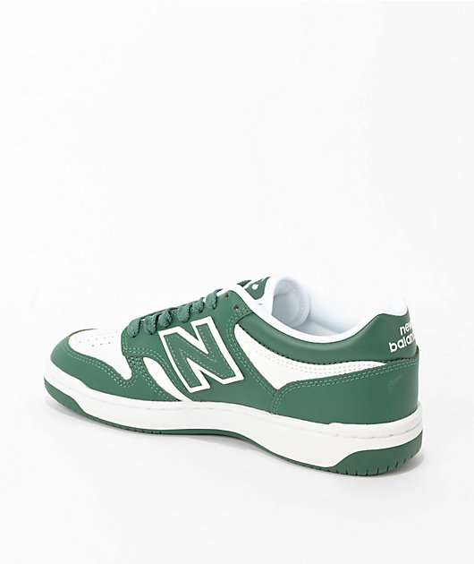 New Balance Numeric Kid's 480 Forest Green & White Skate Shoes | Zumiez