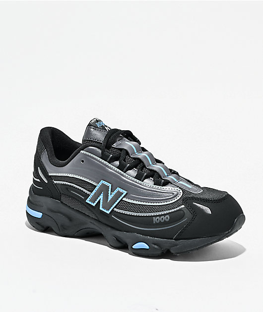 New Balance Numeric Kids 1000 Lace Black & Blue Shoes | Zumiez