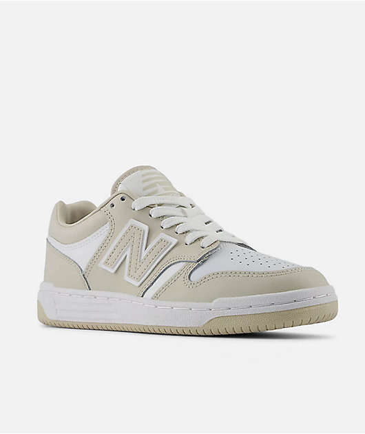 New Balance Numeric Kids 480 Timber Wolf & White Skate Shoes | Zumiez