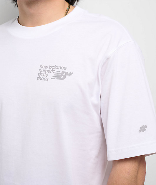 New Balance Numeric Small Logo White T-Shirt | Zumiez