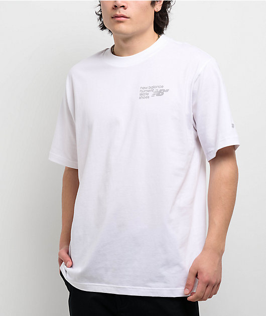 New Balance Numeric Small Logo White T-Shirt | Zumiez