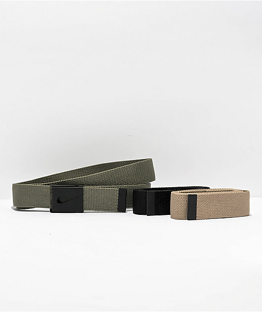 Nike 3 Pack Web Belts | Zumiez