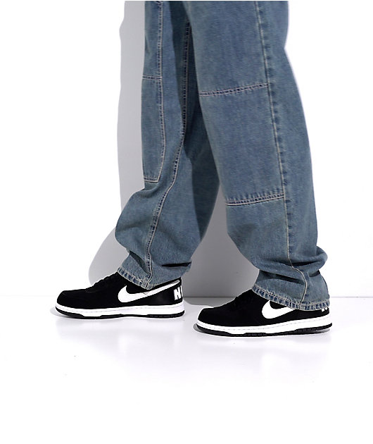 Nike Big Nike Low Lux Black & White Shoes | Zumiez