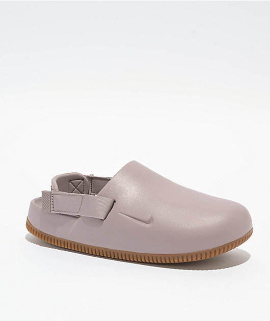 Nike Calm Light Violet Ore & Gum Mule Sandals | Zumiez