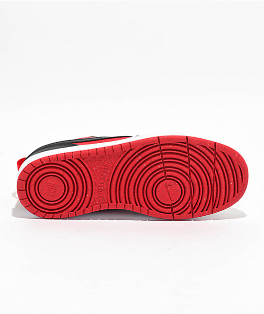Nike Court Borough Low Recraft Red & Black Shoes | Zumiez