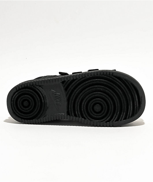Nike Icon Classic SE Black & White Platform Sandals | Zumiez