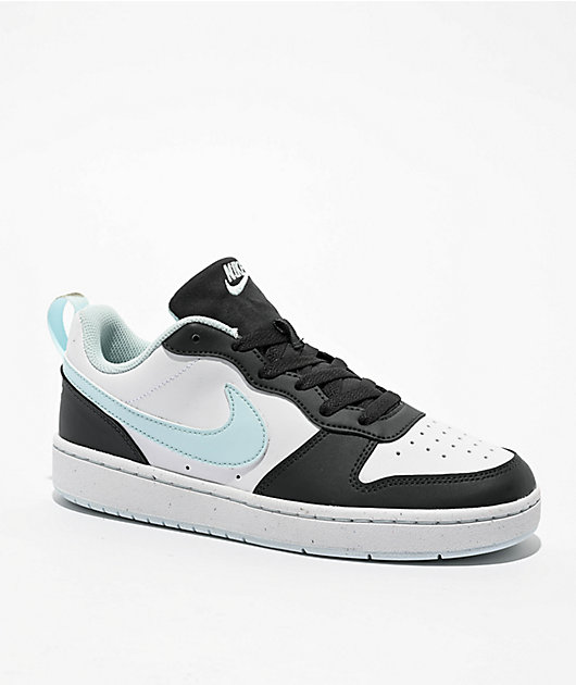 Nike Kids Court Borough Low Recraft Anthracite, White, & Glacier Blue ...
