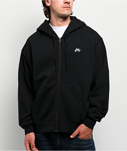 Nike SB Essential Black Zip Hoodie | Zumiez