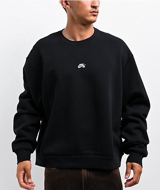 Nike SB Fleece Skate Black Crewneck Sweatshirt | Zumiez