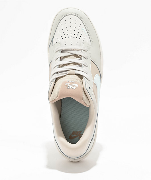 Nike SB Force 58 Light Bone & Glacier Blue Skate Shoes | Zumiez