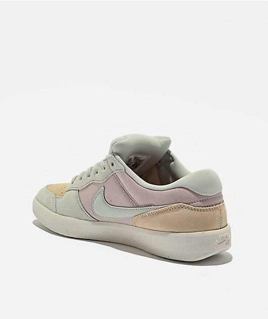 Nike SB Force 58 Platinum Violet, Light Silver & Sand Skate Shoes | Zumiez