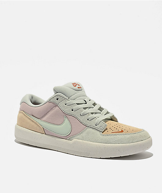 Nike SB Force 58 Platinum Violet, Light Silver & Sand Skate Shoes | Zumiez