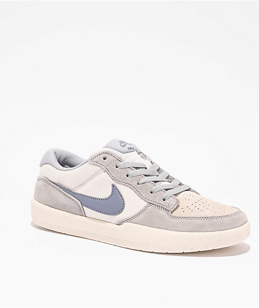 Nike SB Force 58 White, Ashen Slate & Sail Skate Shoes | Zumiez
