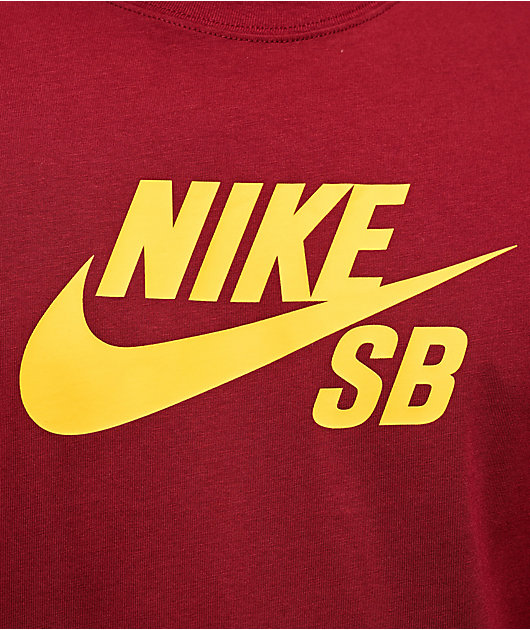 Nike SB Logo HBR Red T-Shirt | Zumiez