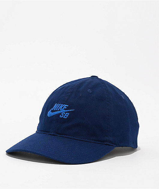 Nike SB Unstructured Blue Void Strapback Hat | Zumiez