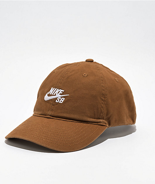 Nike SB Unstructured Brown Denim Strapback Hat | Zumiez