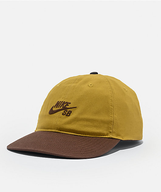 Nike SB Unstructured Moss & Chocolate Strapback Hat | Zumiez