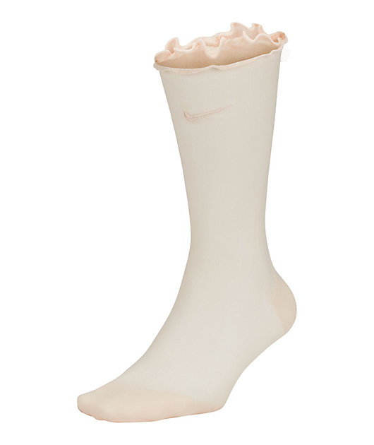 Nike Sheer Pink Ruffle Crew Socks | Zumiez
