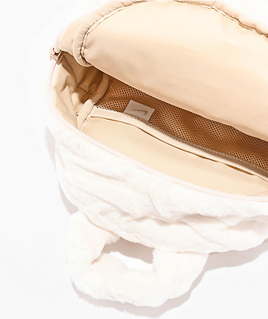 Nike Sportswear Futura Faux Fur White Mini Backpack | Zumiez