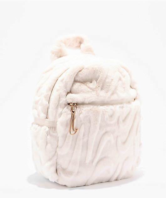 Nike Sportswear Futura Faux Fur White Mini Backpack | Zumiez