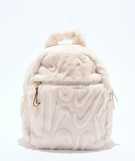 Nike Sportswear Futura Faux Fur White Mini Backpack | Zumiez