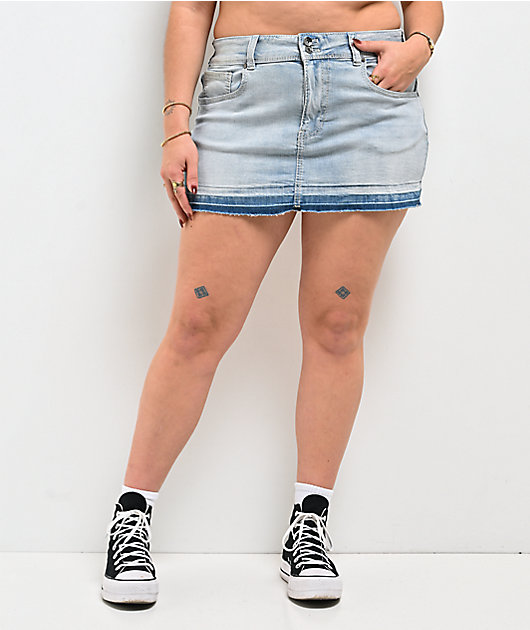 Ninth Hall Alyssia Monsoon2 Wash Cutoff Mini Skirt | Zumiez
