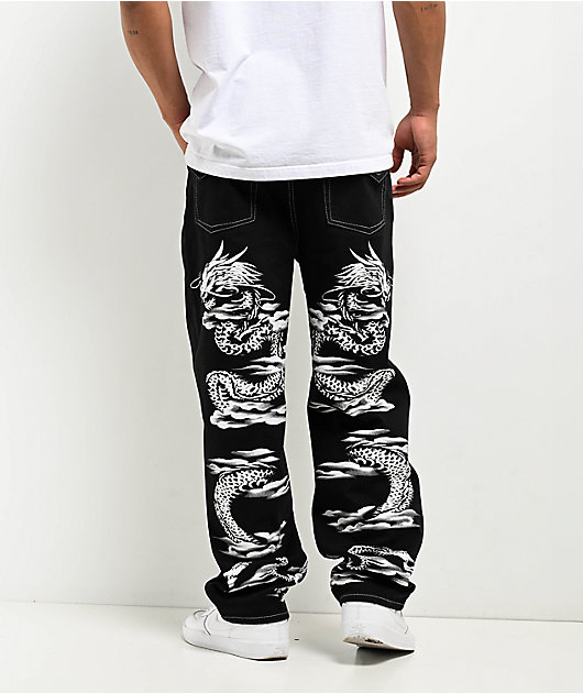 Ninth Hall Ambush Dragon Black Baggy Denim Jeans | Zumiez