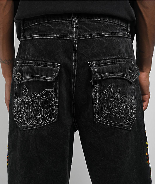 Ninth Hall Ambush Panther Black Wash Jeans | Zumiez