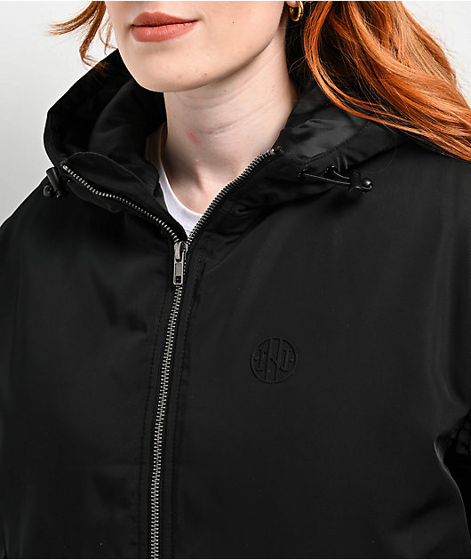 Ninth Hall Colby Black Hooded Bomber Jacket | Zumiez