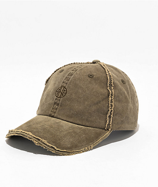 Ninth Hall Cypress Distressed Brown Strapback Hat | Zumiez