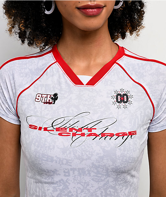 Ninth Hall Emerson White Crop Jersey | Zumiez
