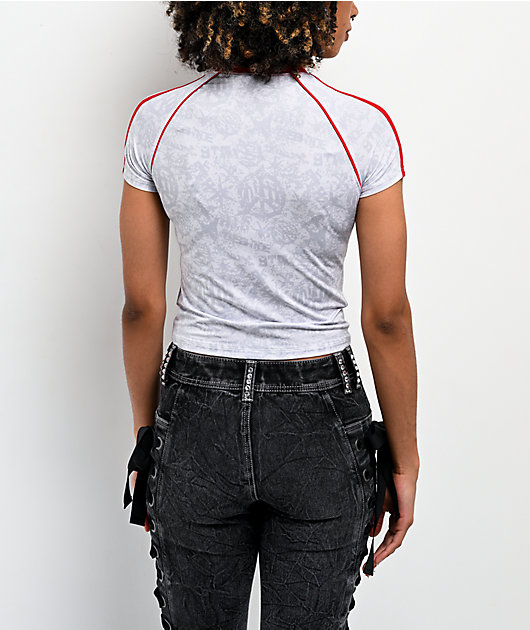 Ninth Hall Emerson White Crop Jersey | Zumiez