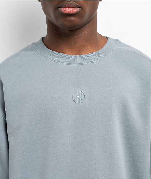 Ninth Hall Fundamental Blue Boxy Crewneck Sweatshirt | Zumiez
