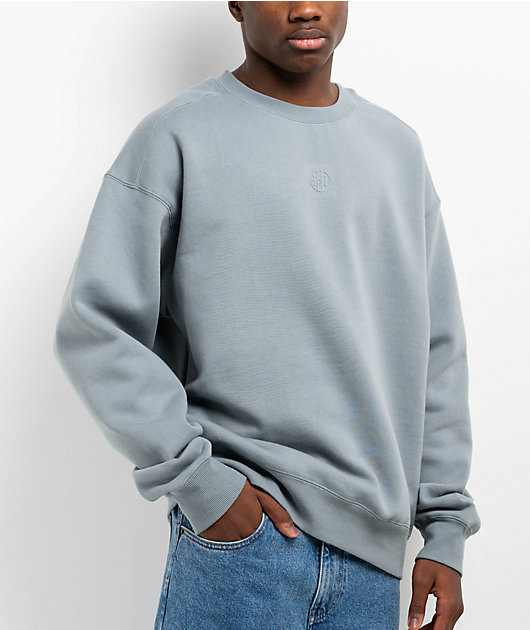 Ninth Hall Fundamental Blue Boxy Crewneck Sweatshirt | Zumiez
