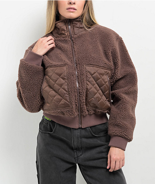 Ninth Hall Fundamentals Amory Deep Taupe Bomber Jacket | Zumiez