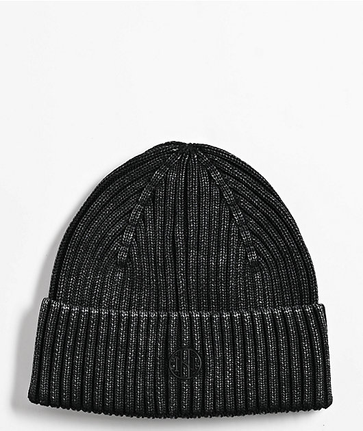 Ninth Hall Fundamentals Black Wash Beanie | Zumiez