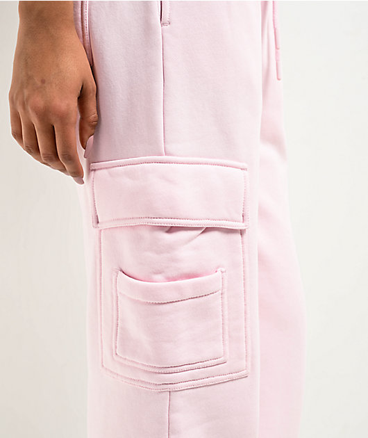 Ninth Hall Fundamentals Koa Pink Tulle Cargo Relaxed Sweatpants | Zumiez