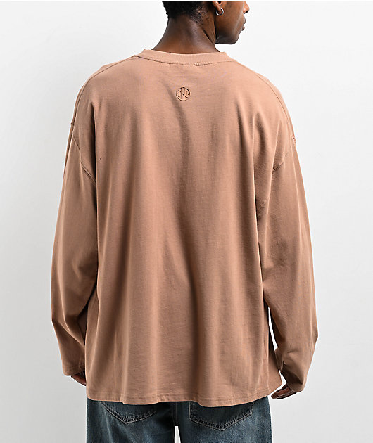 Ninth Hall Fundamentals Logo Chantrelle Long Sleeve Oversized T-Shirt ...