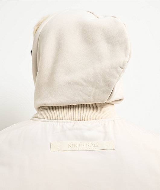 Ninth Hall Fundamentals Natural Hooded Bomber Jacket | Zumiez