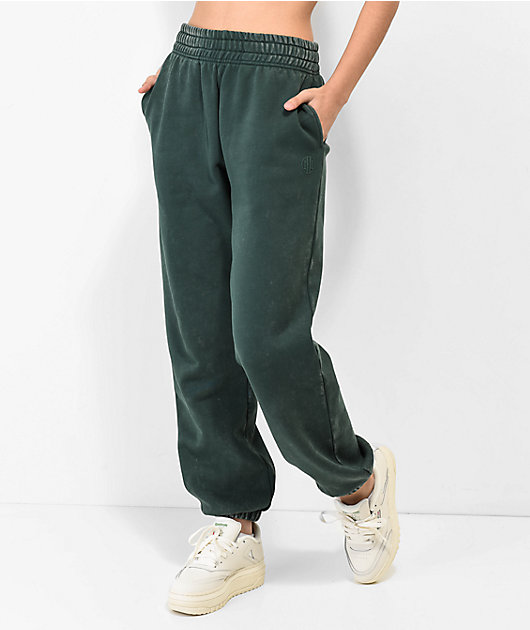 Ninth Hall Fundamentals Sibyl Green Mineral Wash Relaxed Sweatpants ...