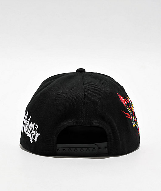 Ninth Hall High Profile Dragon Black Snapback Hat | Zumiez